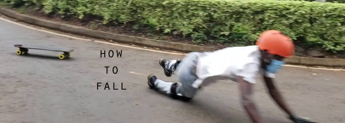 How to fall properly for Downhill Skateboarding - Downhill254