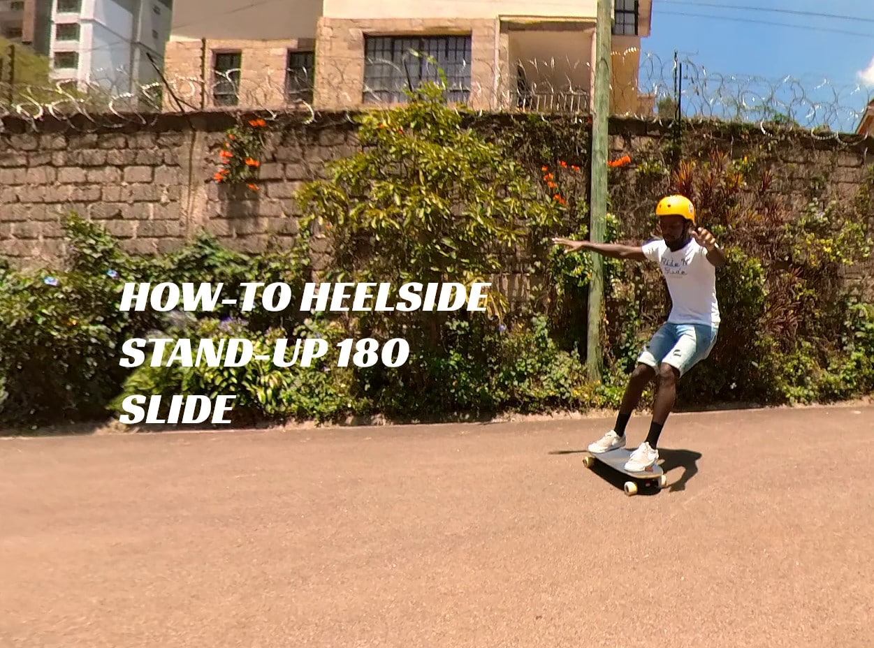 How to Heelside stand-up slide (180 and check) - Downhill254